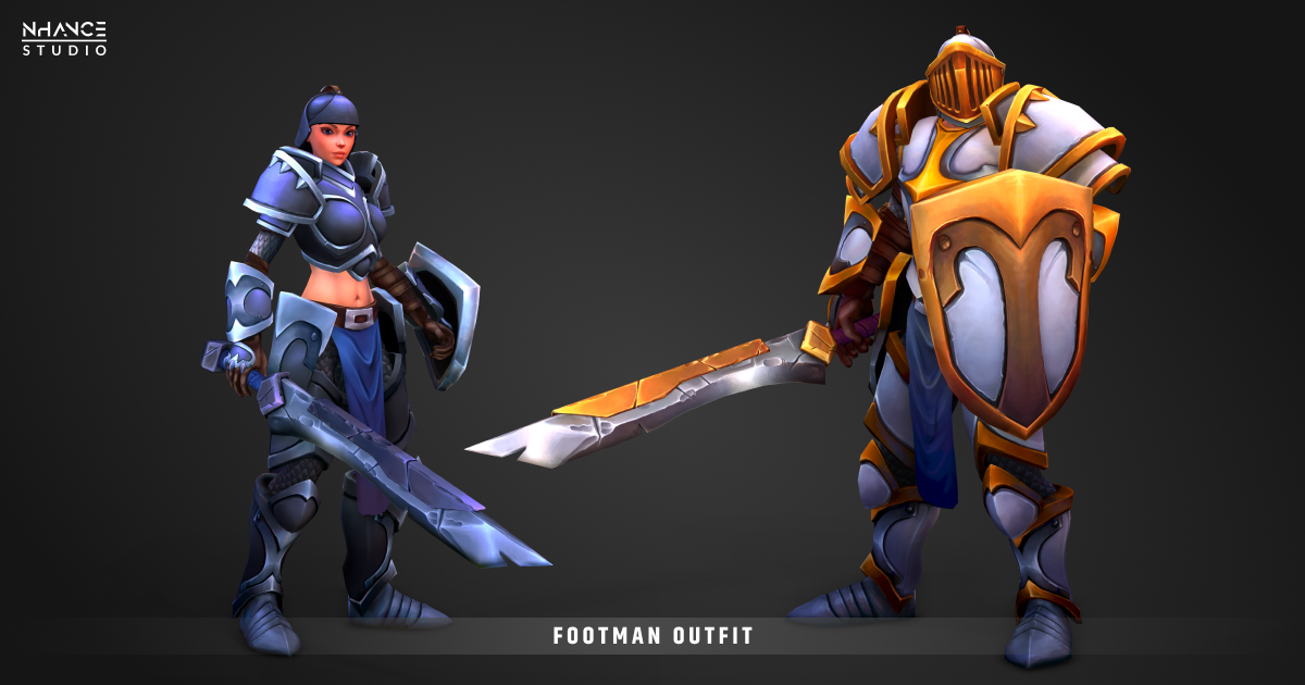 Stylized Footman Outfit | 3D Characters | Unity Asset Store