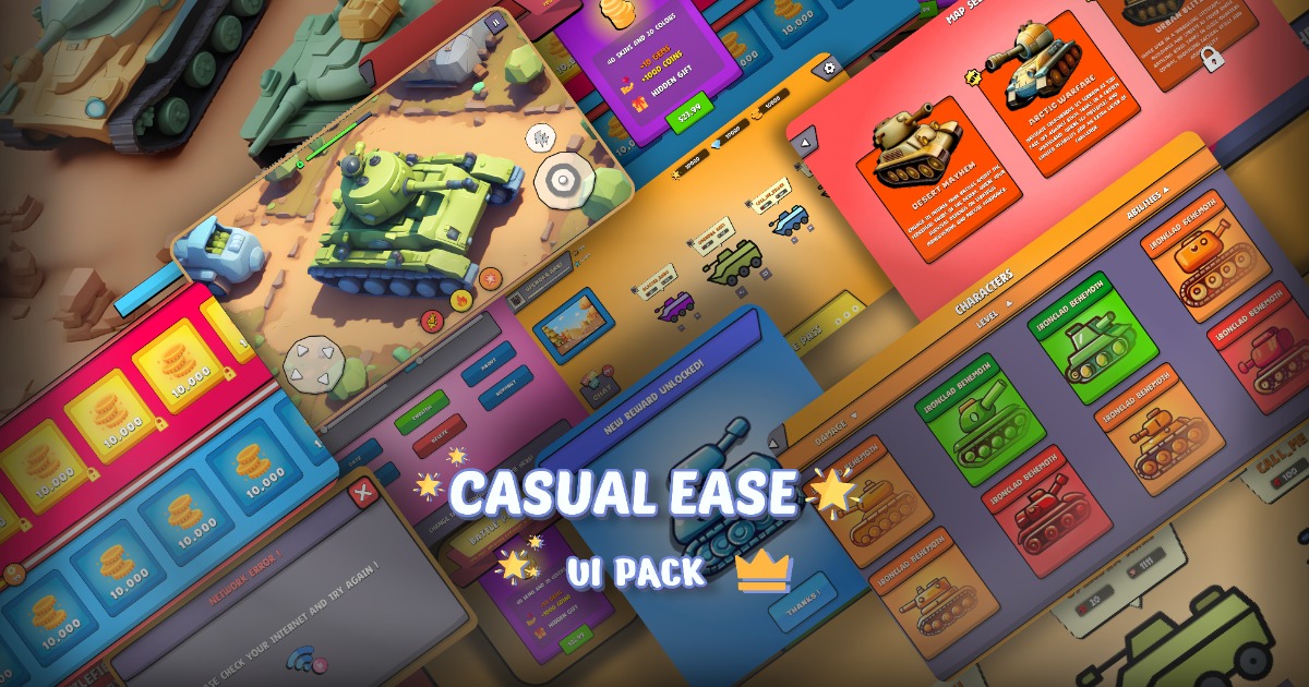 Casual Ease - GUI Kit for Casual game | 2D GUI | Unity Asset Store