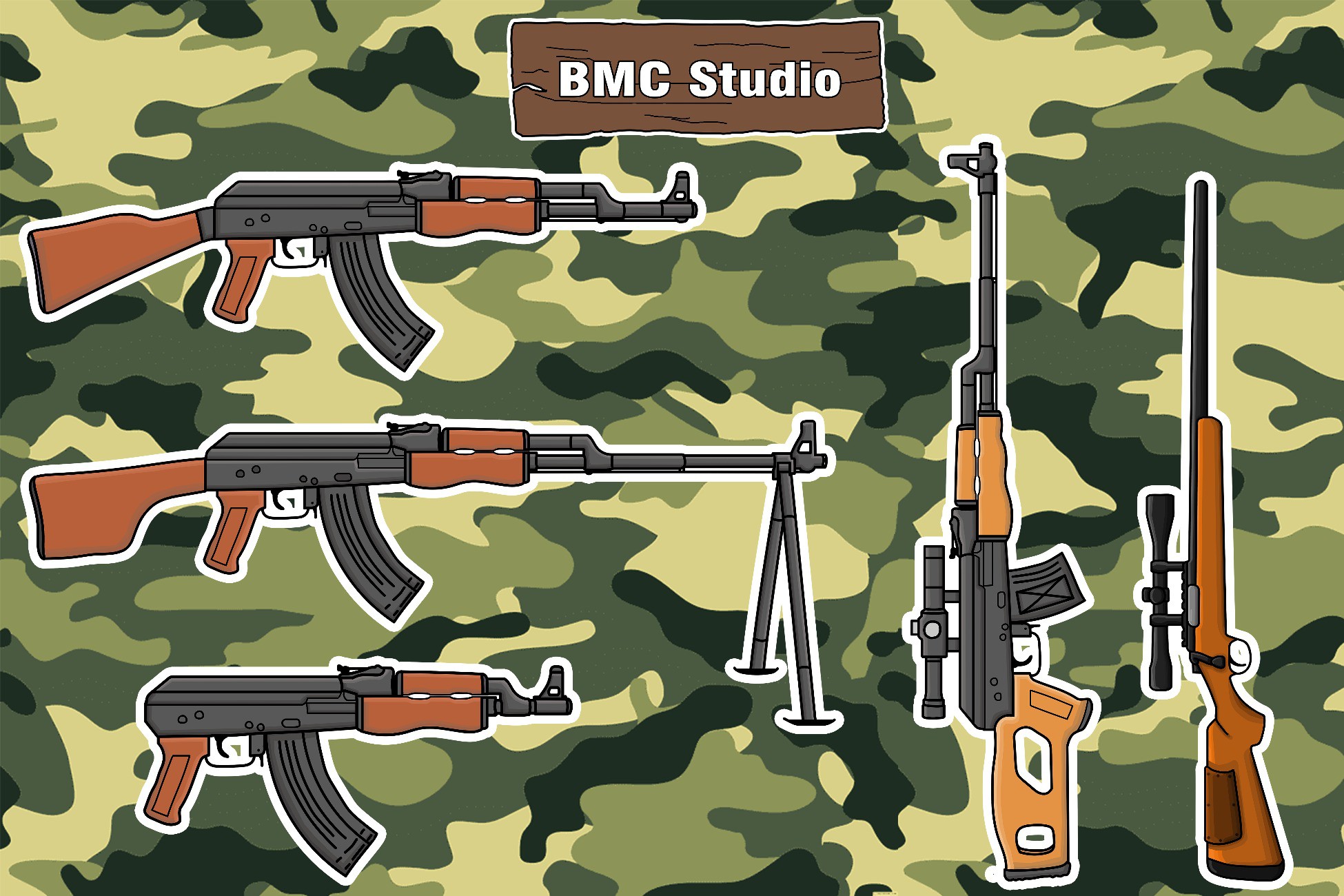 2D High Quality pack | 2 stickmans | 23 weapons | working systems ...