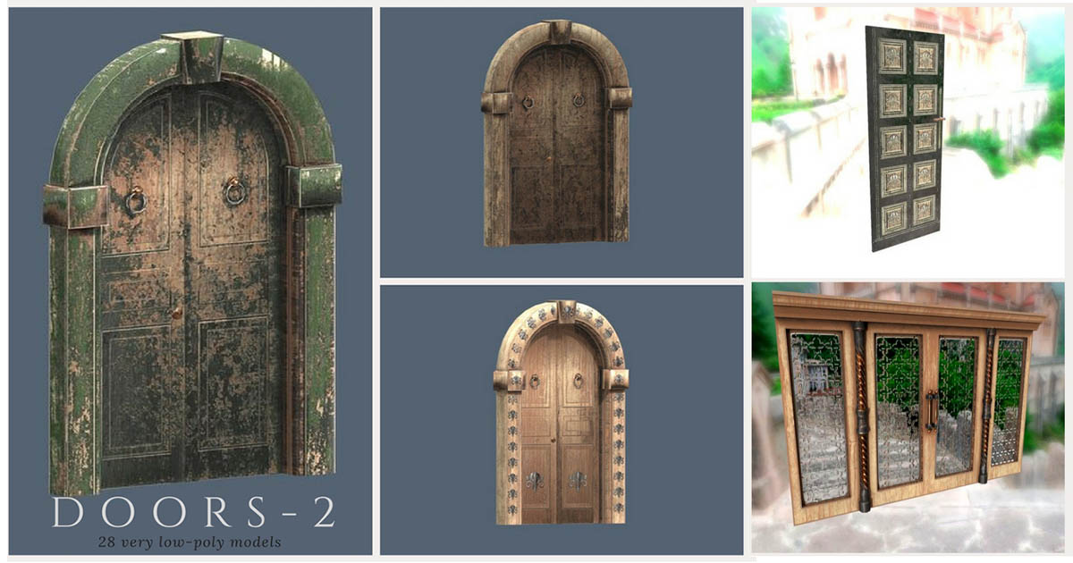 Doors 2. Model pack | 3D 内饰 | Unity Asset Store
