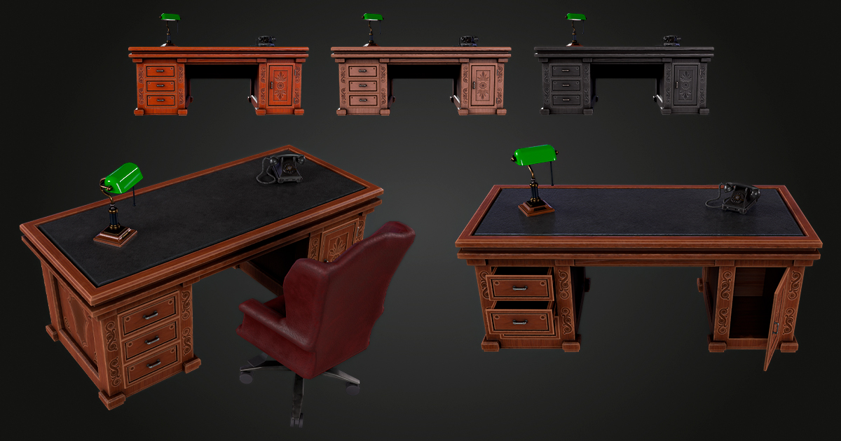 Elegant Desk Vol. 1 | 3D Props | Unity Asset Store
