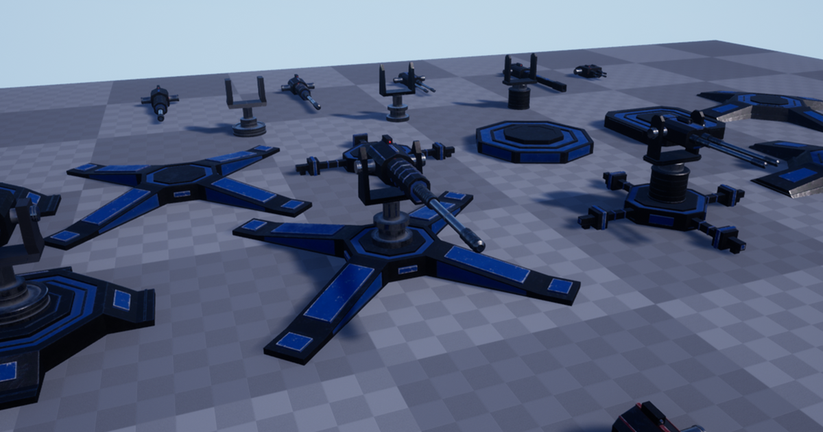 Sci-Fi Kingdom - Modular Turrets | 3D Electronics | Unity Asset Store