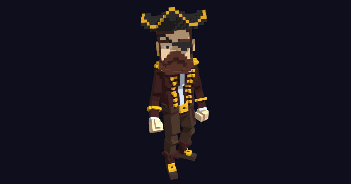 3D Voxel Model - Pirate Character | Characters | Unity Asset Store