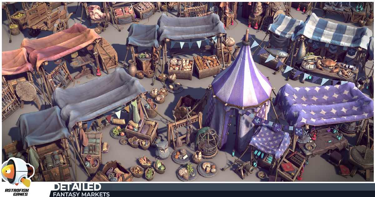 DETAILED - Fantasy Markets | 3D Fantasy | Unity Asset Store