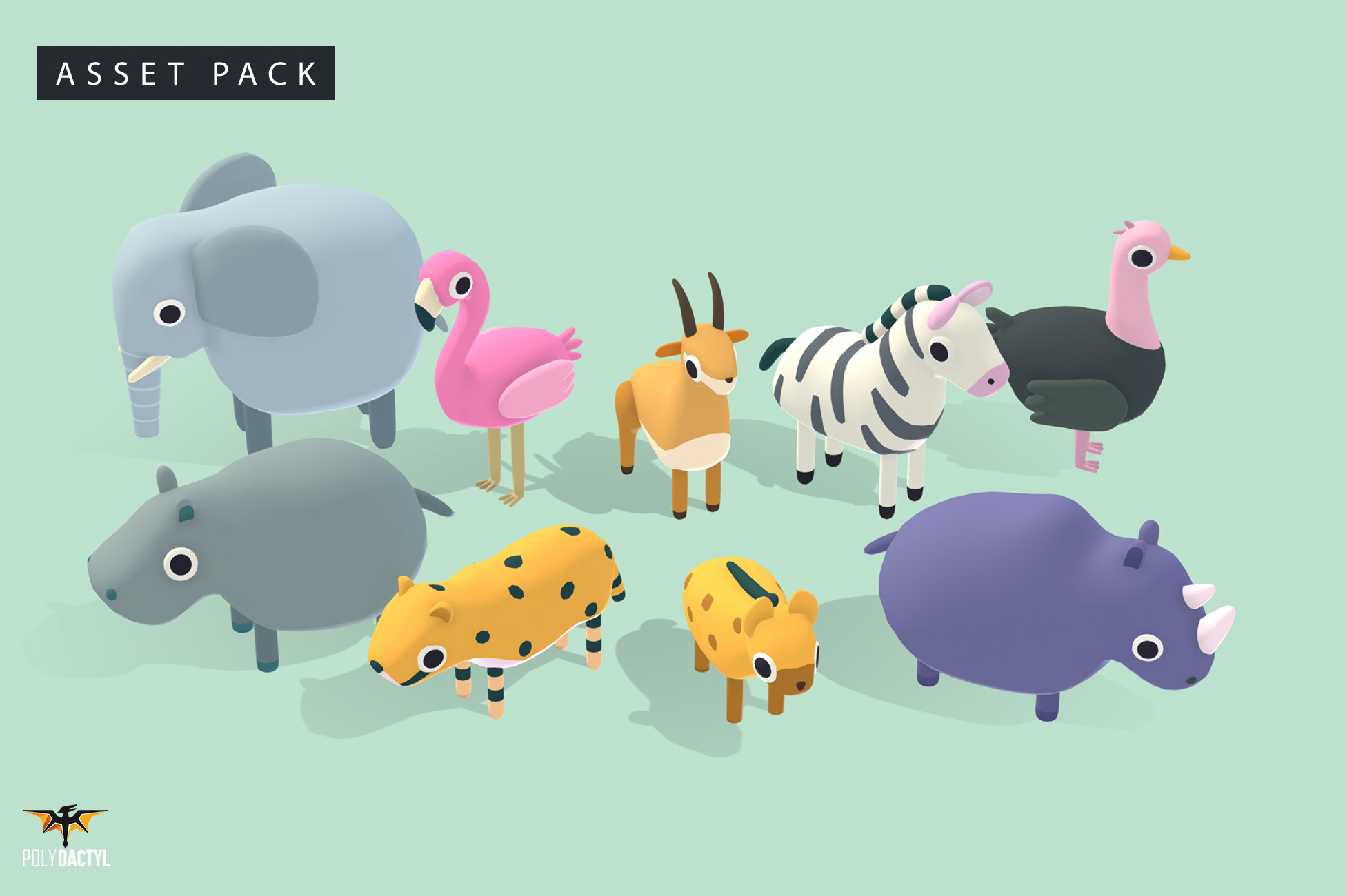 Safari Animals Vol 1 - Quirky Series | 3D 動物 | Unity Asset Store