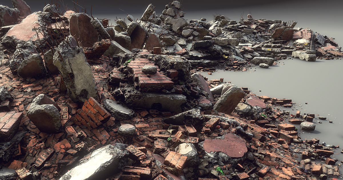 Rubble and Debris - Modular Set | 3D Exterior | Unity Asset Store