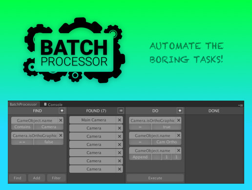 BatchProcessor | Utilities Tools | Unity Asset Store