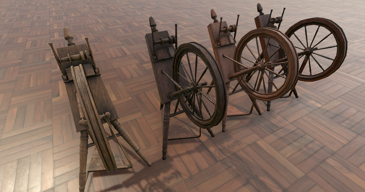 Antique Spinning Wheel | 3D Props | Unity Asset Store