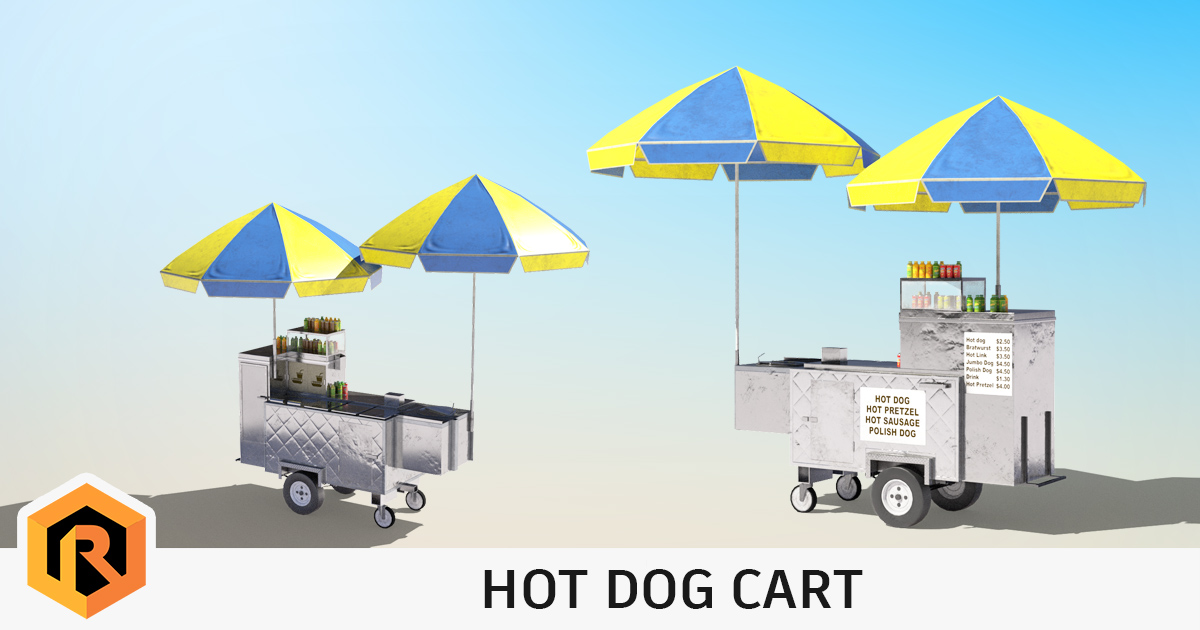 Hot Dog Cart | 3D Vehicles | Unity Asset Store