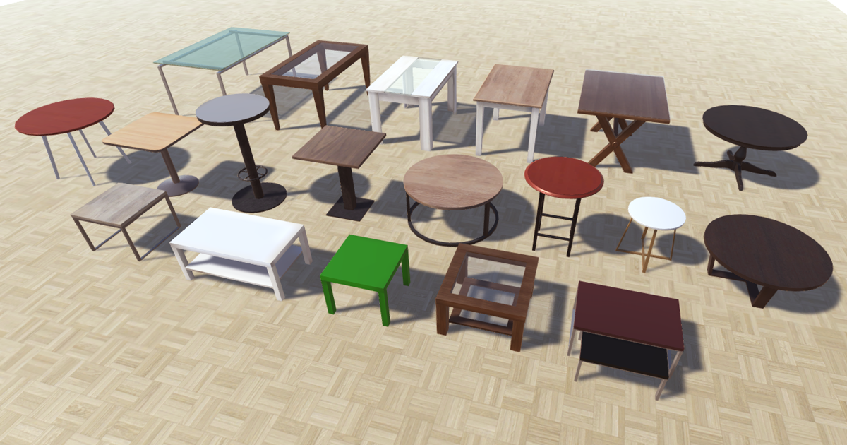 Tables Collection 1 | 3D Furniture | Unity Asset Store