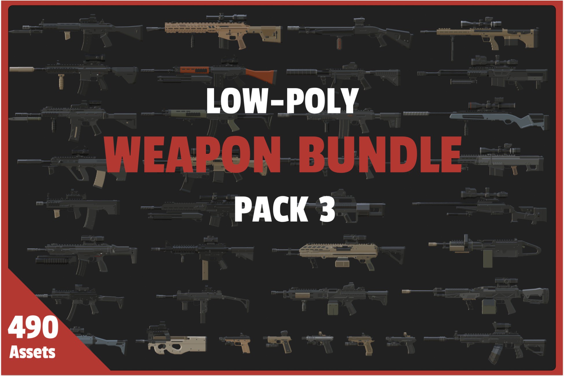 Low Poly Weapon Bundle Pack 3 | 3D Guns | Unity Asset Store