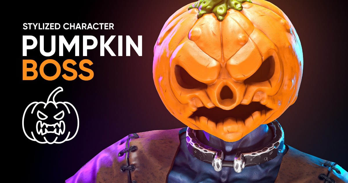 Stylized Pumpkin Boss - Halloween Character | 3D Characters | Unity ...