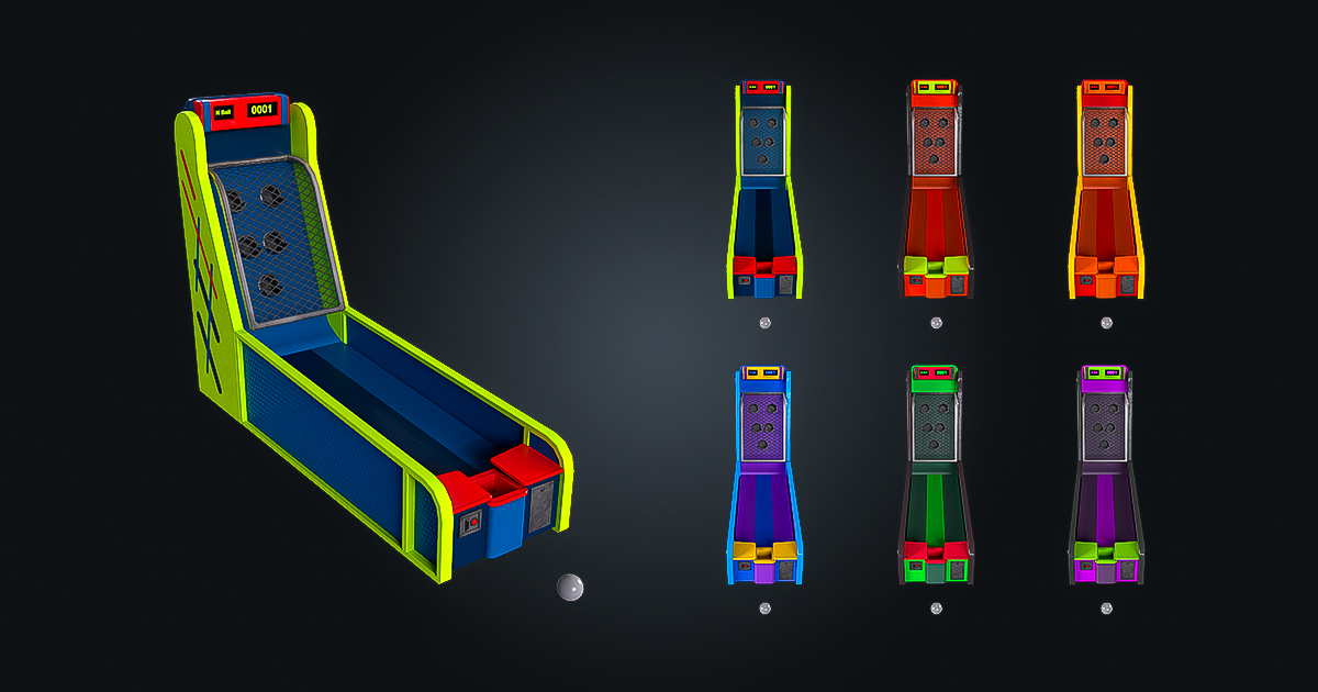 Arcade Bowling V1 – Game Machine | Game Ready PBR | Built-In & URP ...