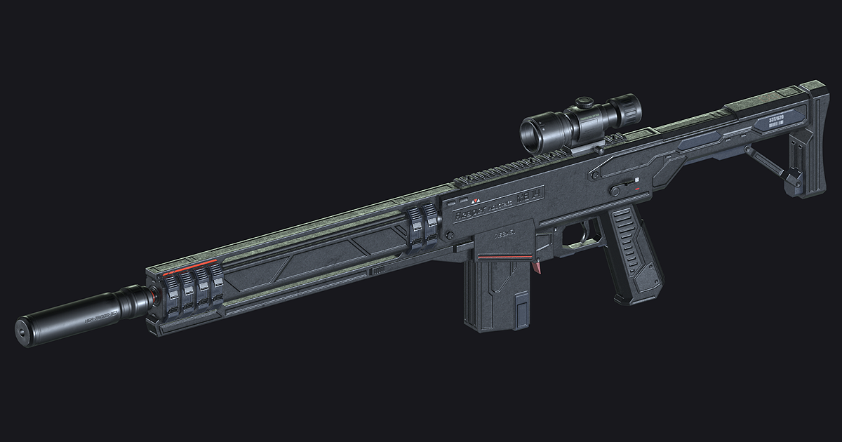 Scifi Sniper Rifle MB 14 | 3D Guns | Unity Asset Store