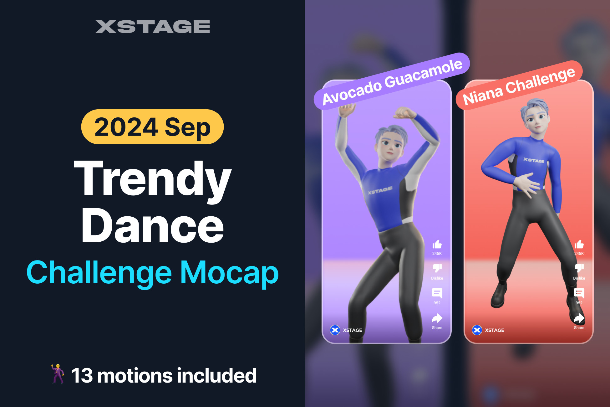 Trendy Dance Challenge Mocap Pack [2024 Sep] | 3D Animations | Unity ...
