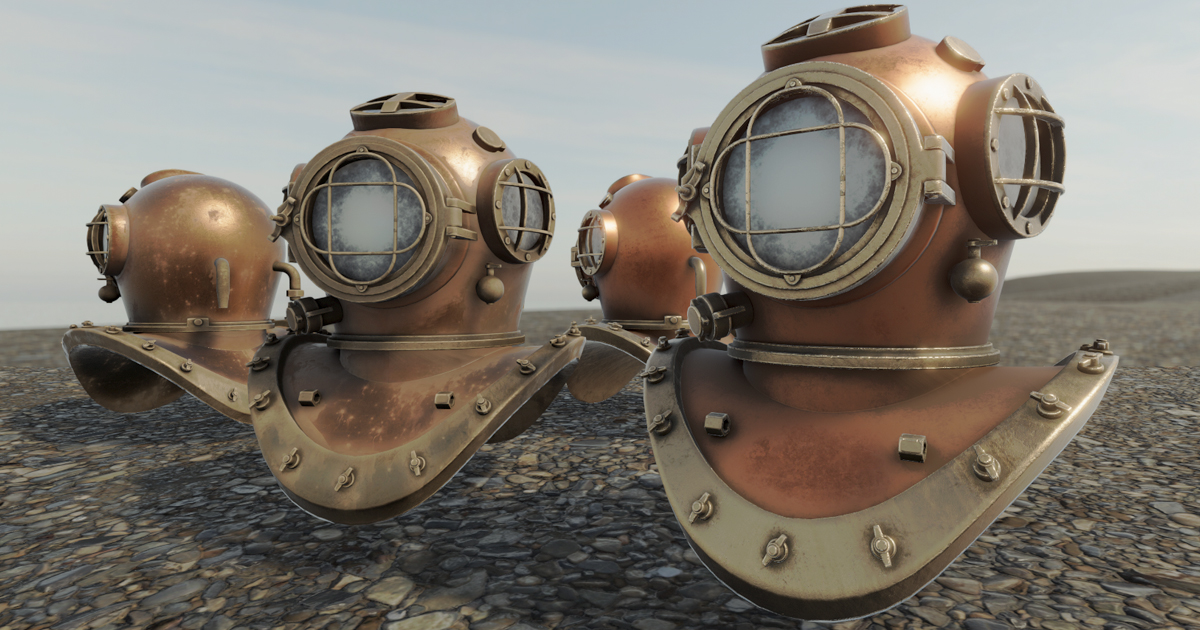 Diving Helmet | 3D Props | Unity Asset Store