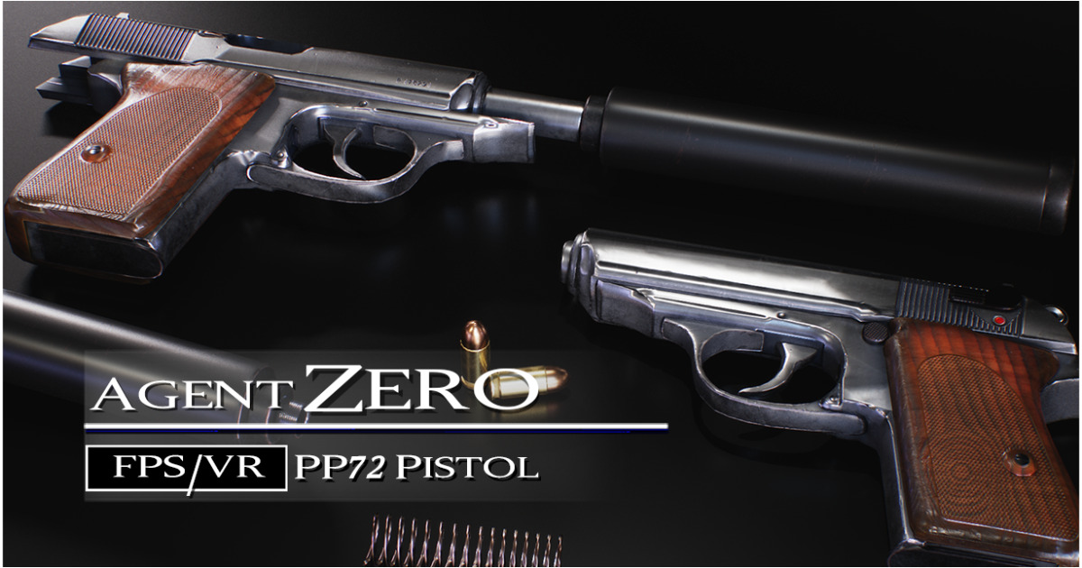 PP72 Silenced Pistol | 3D Weapons | Unity Asset Store