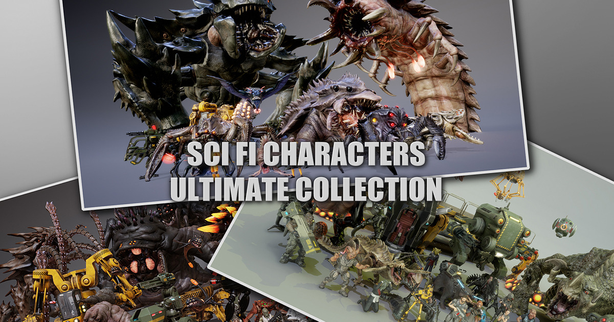 SCI FI CHARACTERS ULTIMATE COLLECTION BUNDLE | 3D Characters | Unity ...