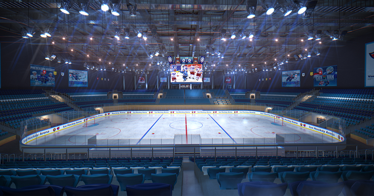 Modular Ice Hockey Arena Stadium Interior 3d Level | 3D 都市 | Unity ...