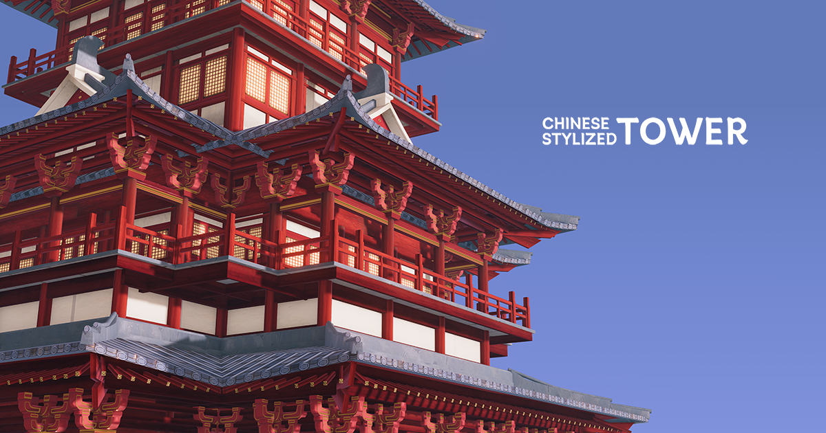 Chinese Stylized Tower | 3D Environments | Unity Asset Store
