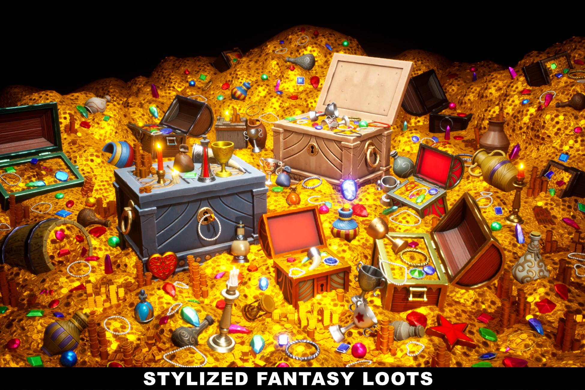 STYLIZED - Fantasy Loots Pack | 3D Props | Unity Asset Store
