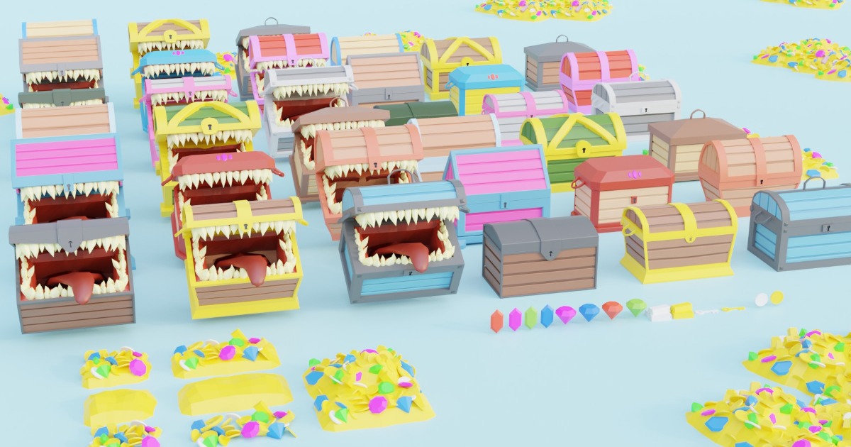Monster chests | 3D Fantasy | Unity Asset Store