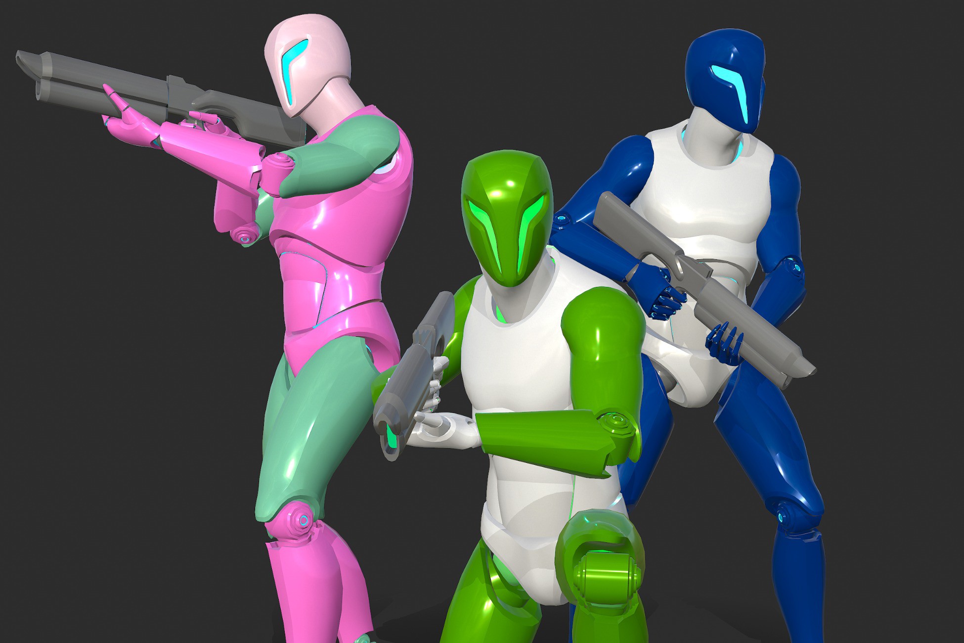 Cyborg Ninja Trooper | 3D 휴머노이드 | Unity Asset Store