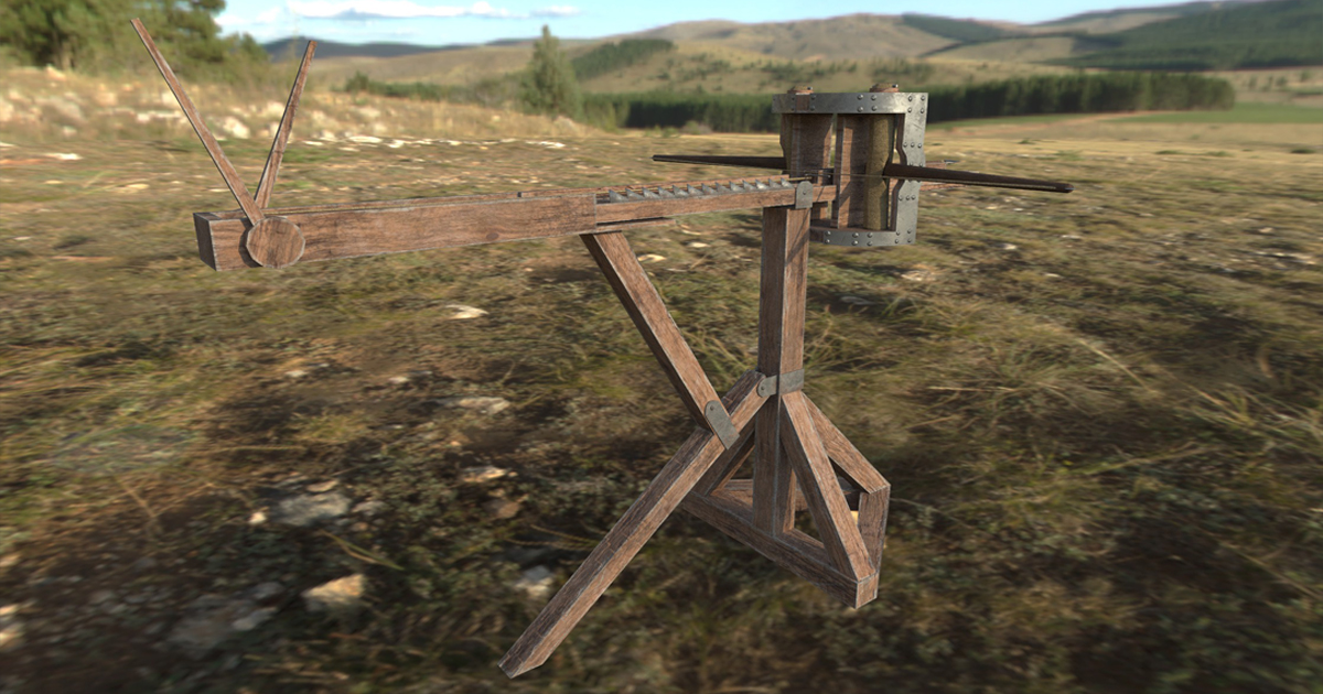 Low-poly ballista | 3D Weapons | Unity Asset Store