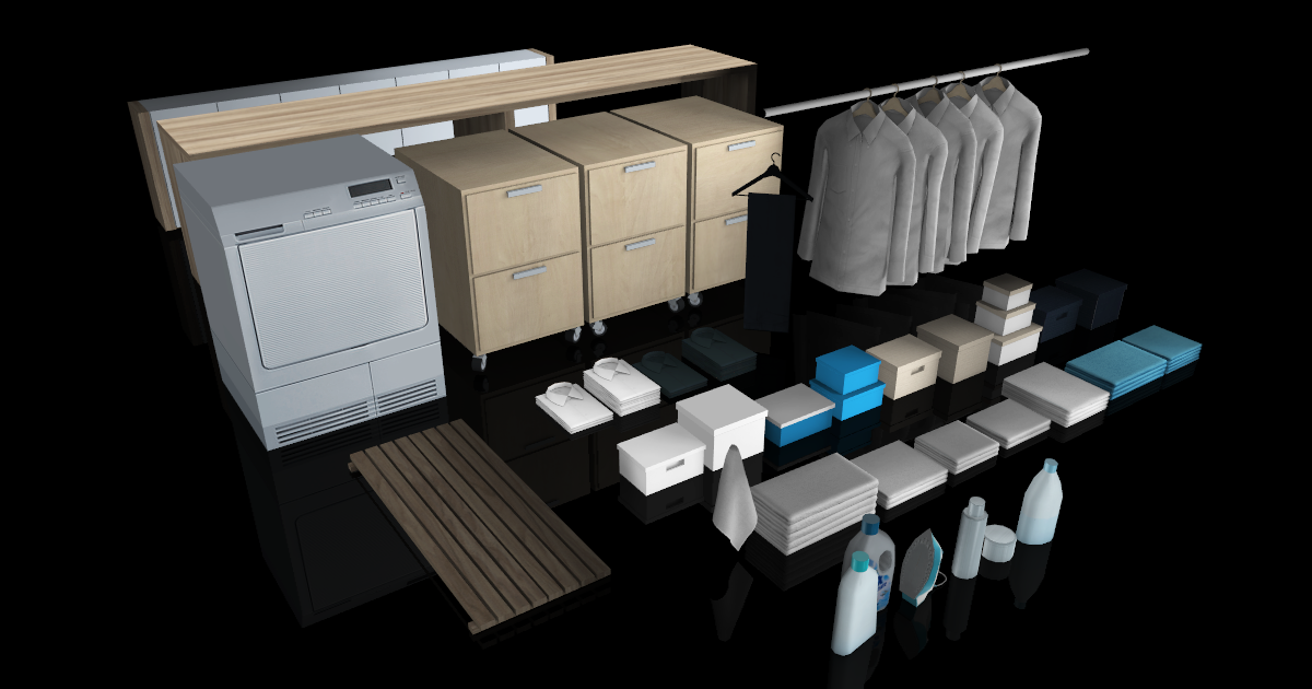 Wardrobe & Laundry Items Pack | 3D Clothing | Unity Asset Store