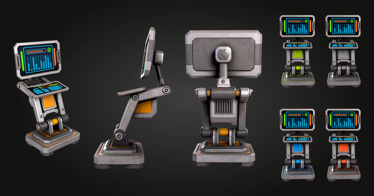 SCI-FI PC Monitor Vol. 1 | 3D Props | Unity Asset Store
