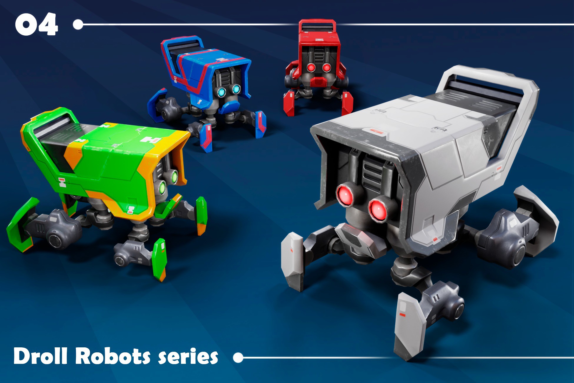 Droll Robot 04 3d Robots Unity Asset Store