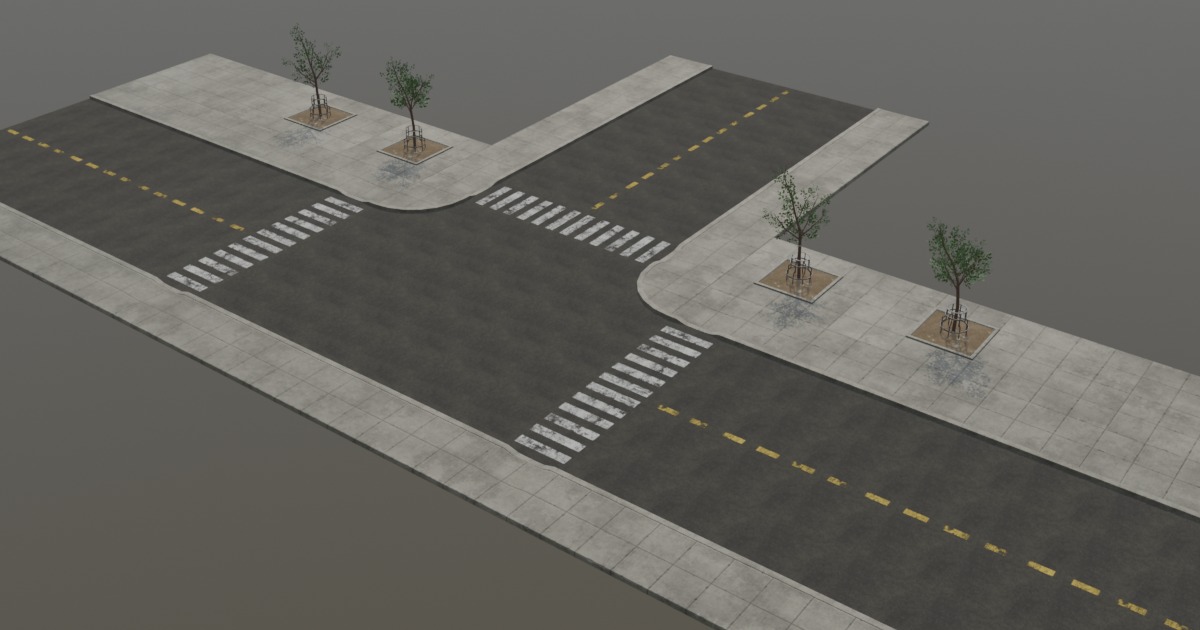 Modular Urban Roads | 3D Roadways | Unity Asset Store