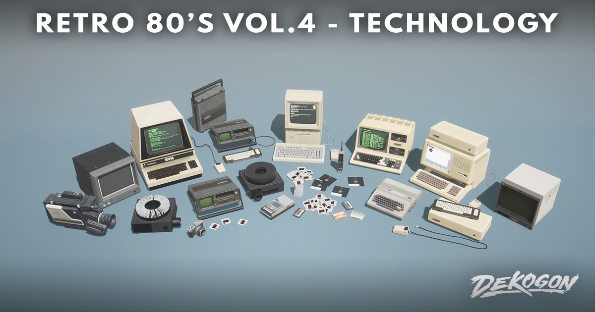 Retro 80's VOL.4 - Technology | 3D Props | Unity Asset Store