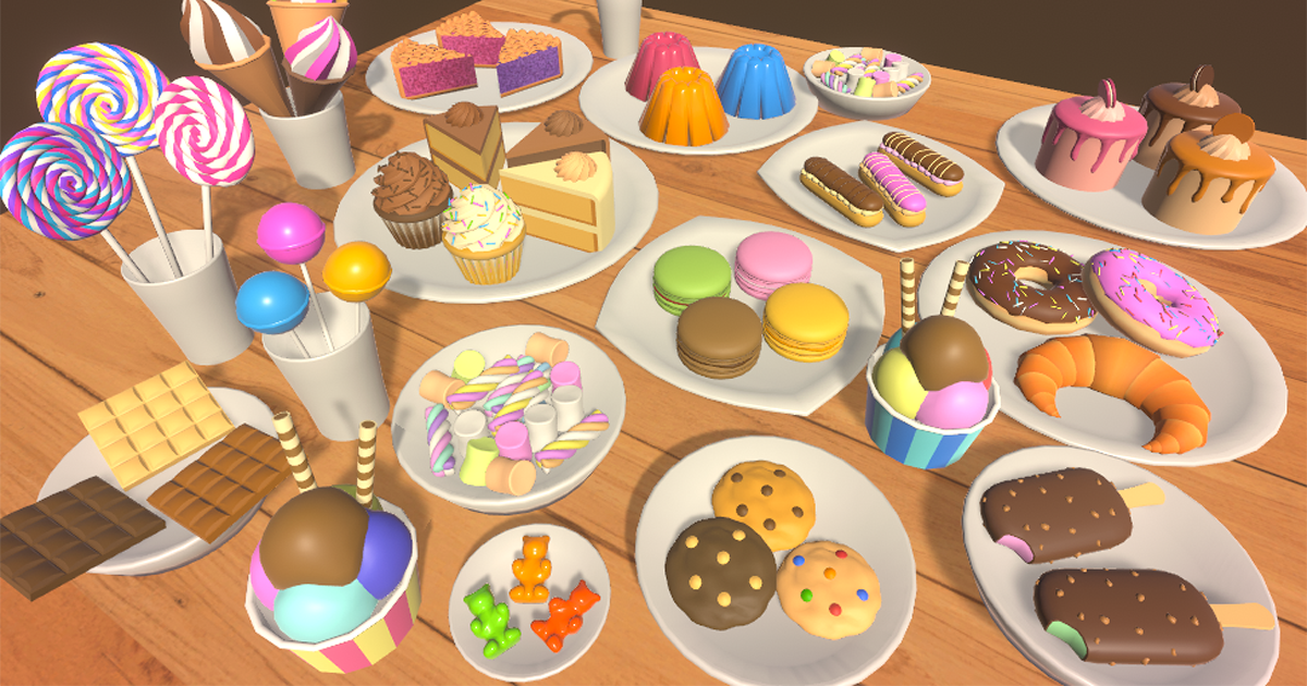 Sweets Desserts Bundle | 3D Food | Unity Asset Store