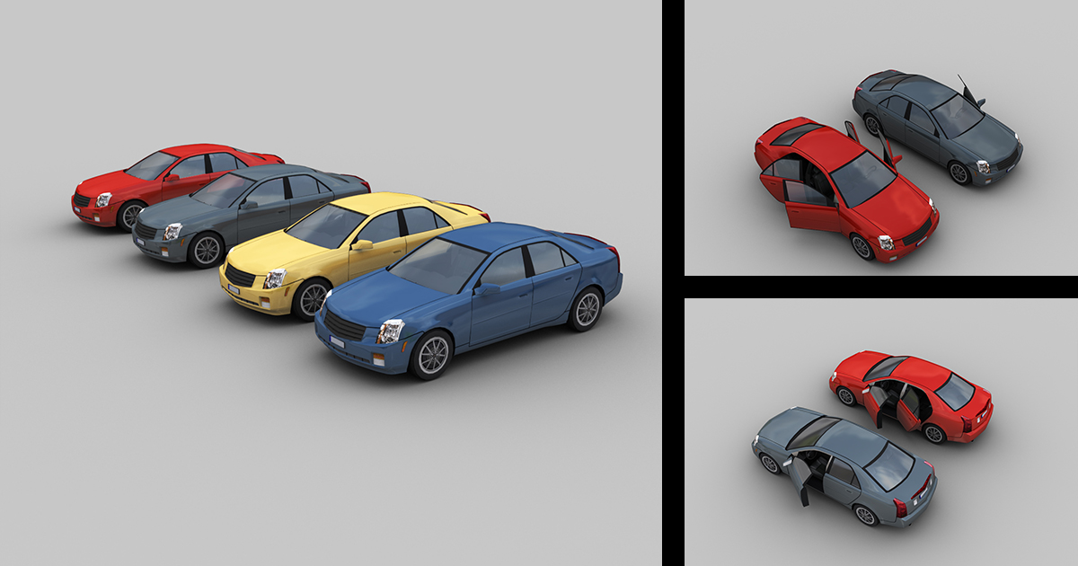 Car with Interior 18 | 3D Land | Unity Asset Store