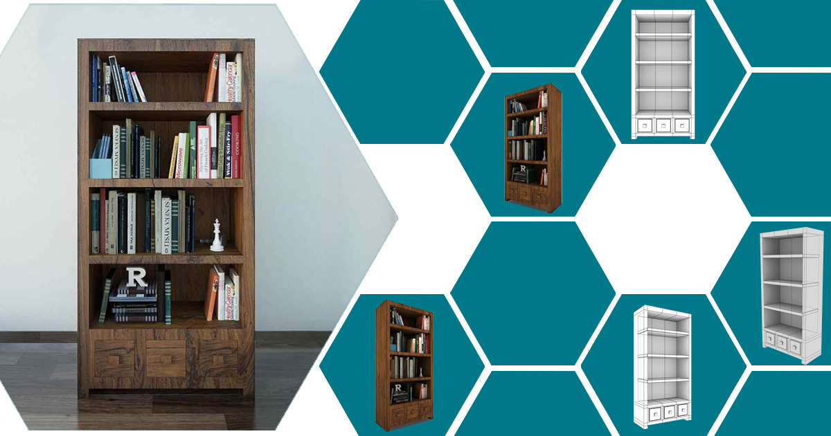 Bookshelf_01 VR AR Game Ready | 3D Furniture | Unity Asset Store