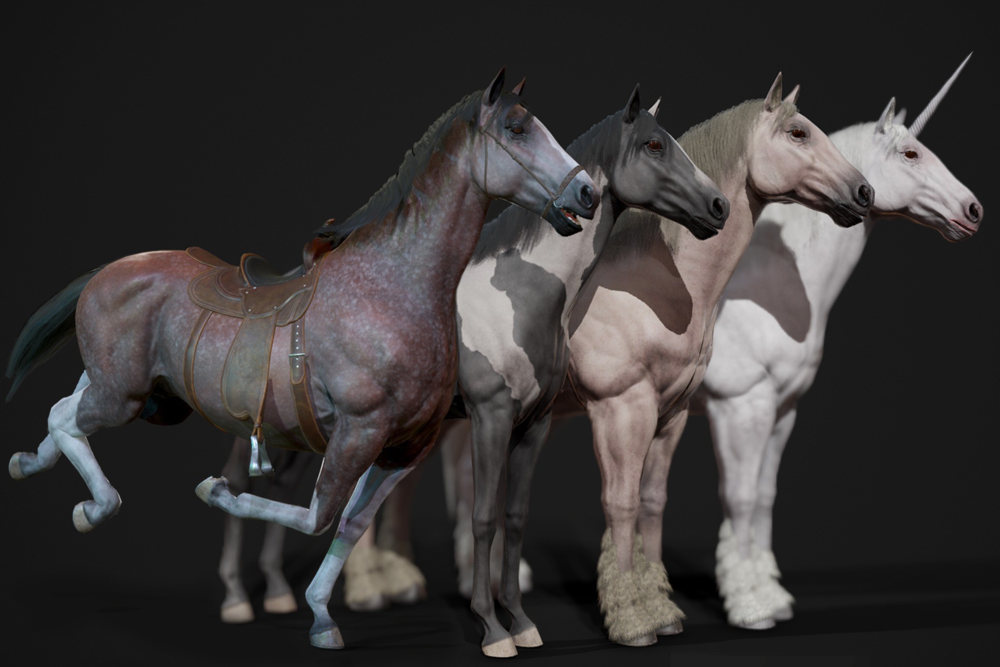 Horses - Stallions | キャラクター | Unity Asset Store