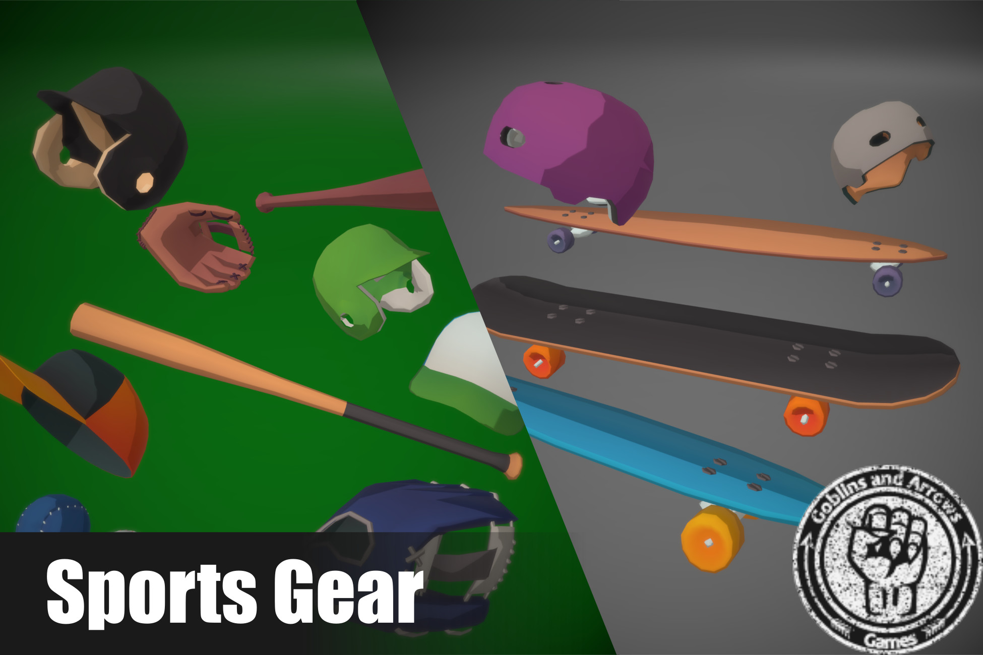 Cartoon Series: Sports Gear | 3D Props | Unity Asset Store