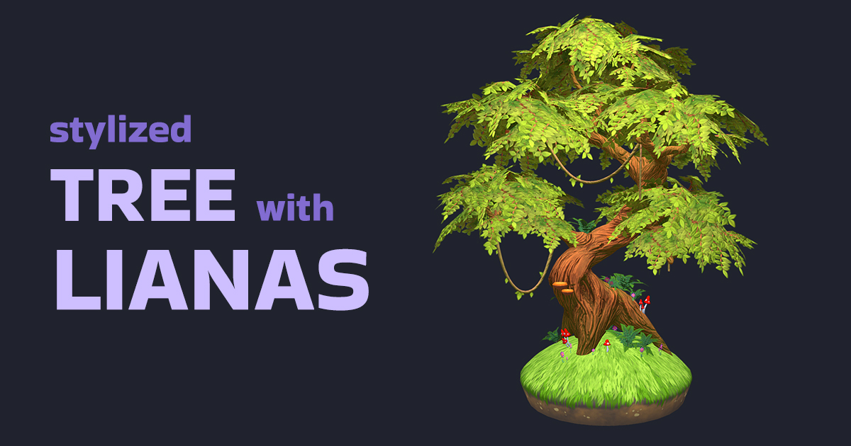 Stylized Tree with Lianas | 3D Trees | Unity Asset Store