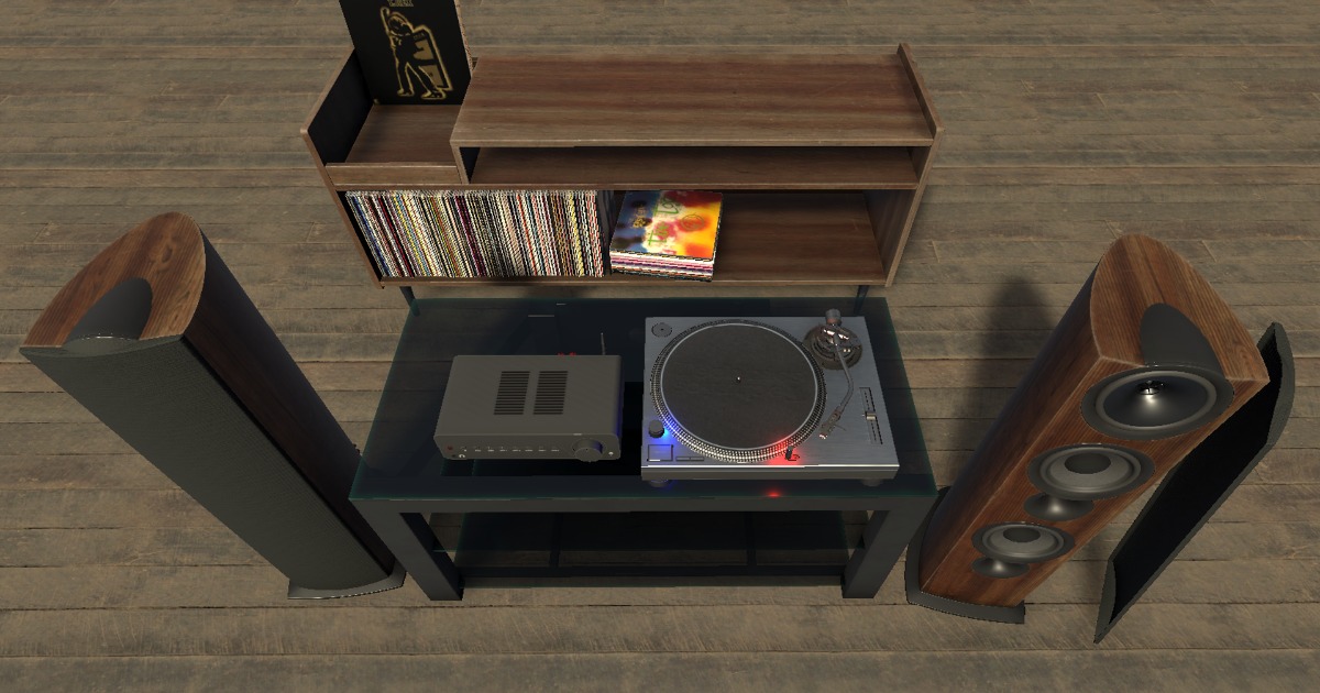 Turntable / HiFi System | 3D Props | Unity Asset Store