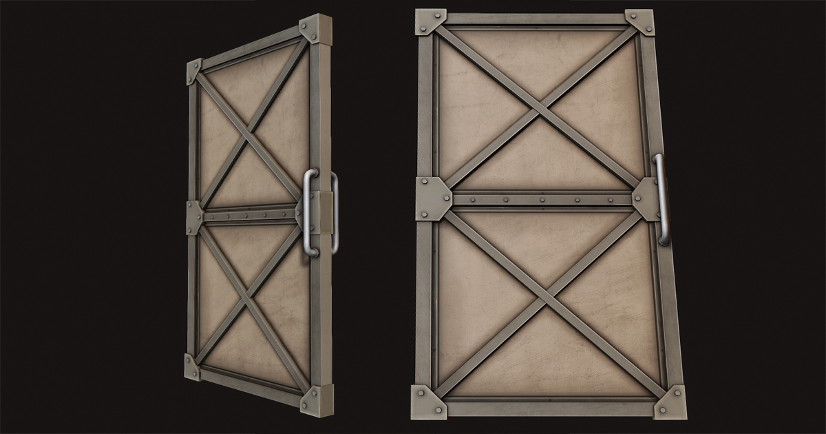 Storage Metal Door | 3D Industrial | Unity Asset Store