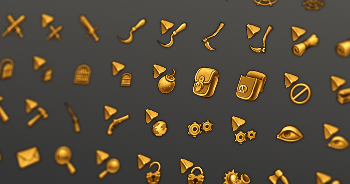 Fantasy RPG Cursors (gold) | 2D Icons | Unity Asset Store
