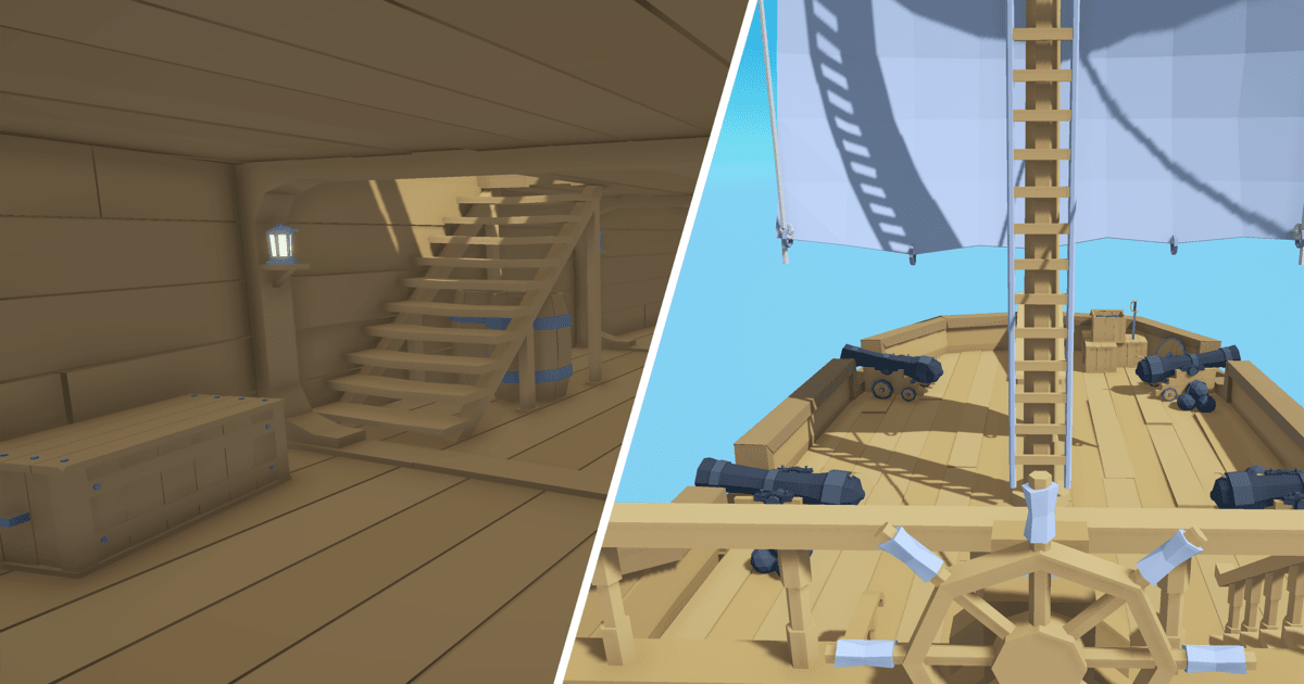 LOW POLY MEDIEVAL SHIP | 3D Sea | Unity Asset Store