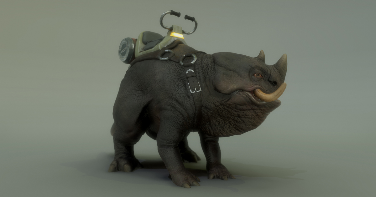 SCI FI: HIPPOSAURUS | 3D Creatures | Unity Asset Store