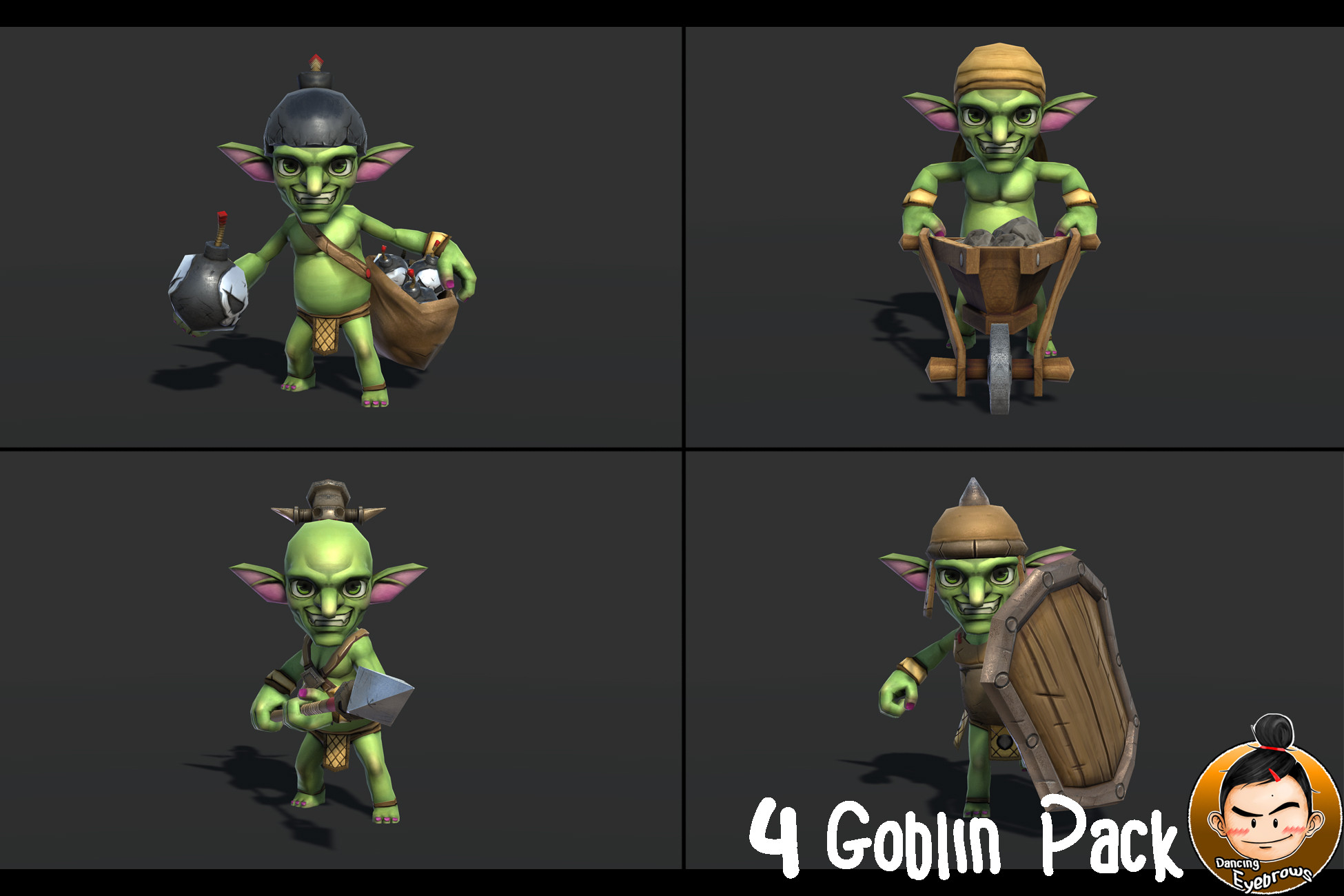 4 Goblin Pack | 3D 角色 | Unity Asset Store