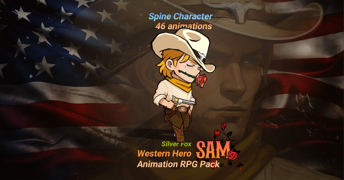 Cowboy_Silver Fox_Spine animation 2D Character | 2D Characters | Unity ...