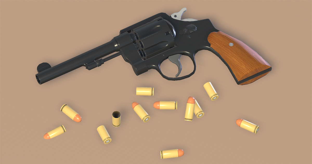 Revolver M1917 | 3D Guns | Unity Asset Store
