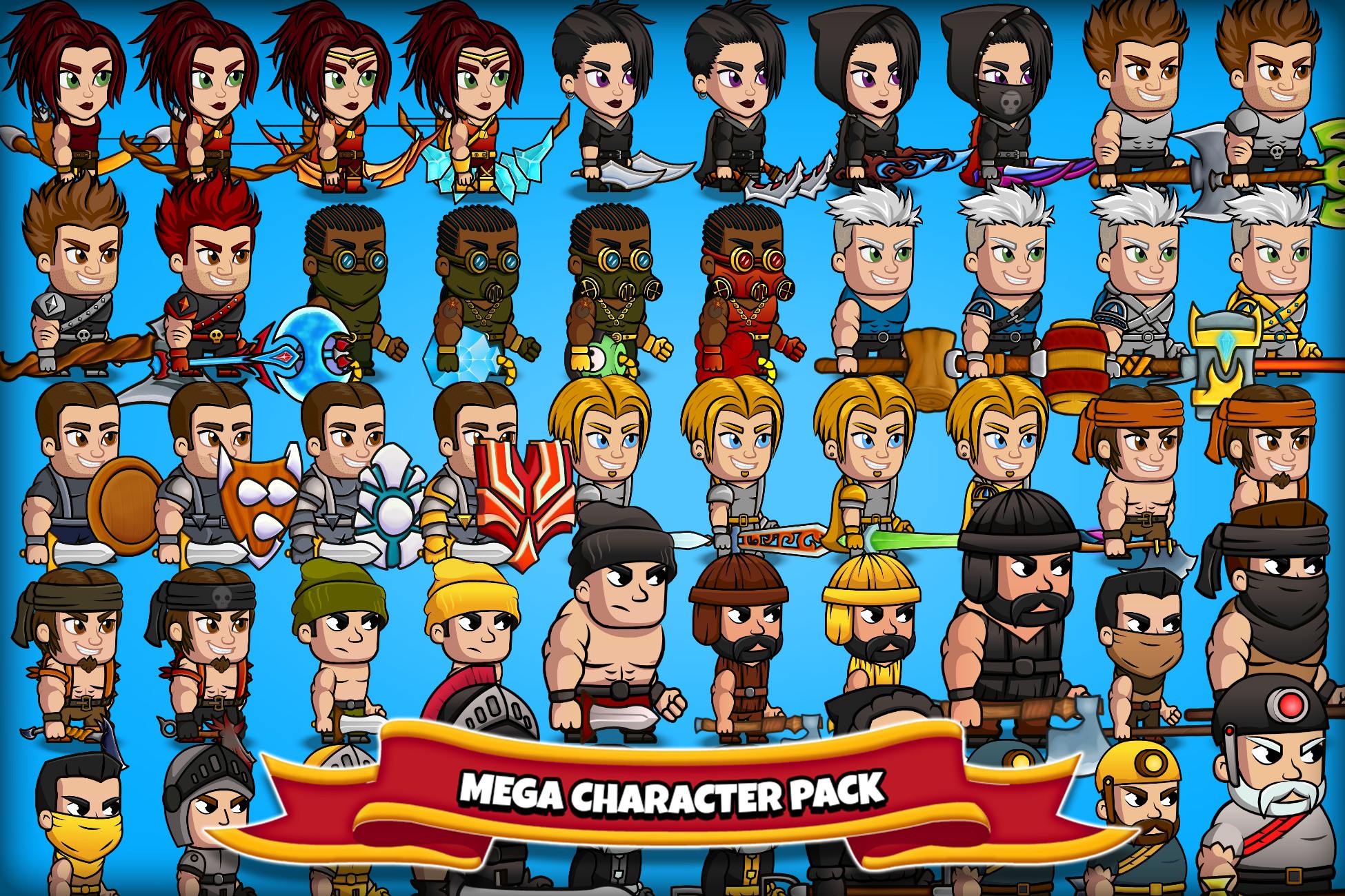 2D Medieval Characters with Animations | 2D Characters | Unity Asset Store