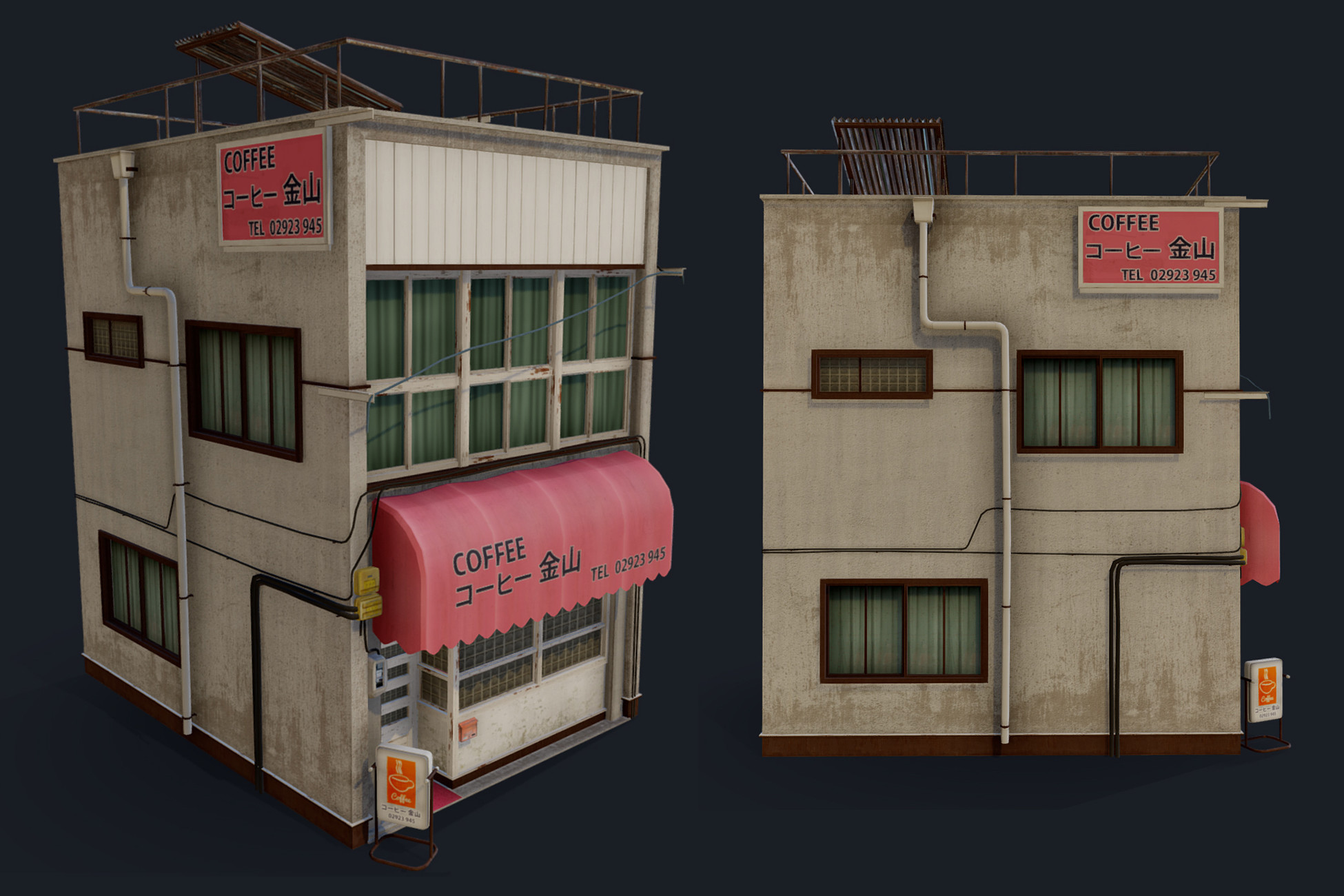 Coffee Shop of Kanayama | 3D Exterior | Unity Asset Store