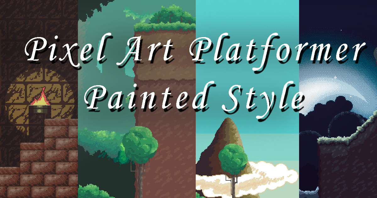 Pixel Art Platformer Painted Style | 2D Environments | Unity Asset Store